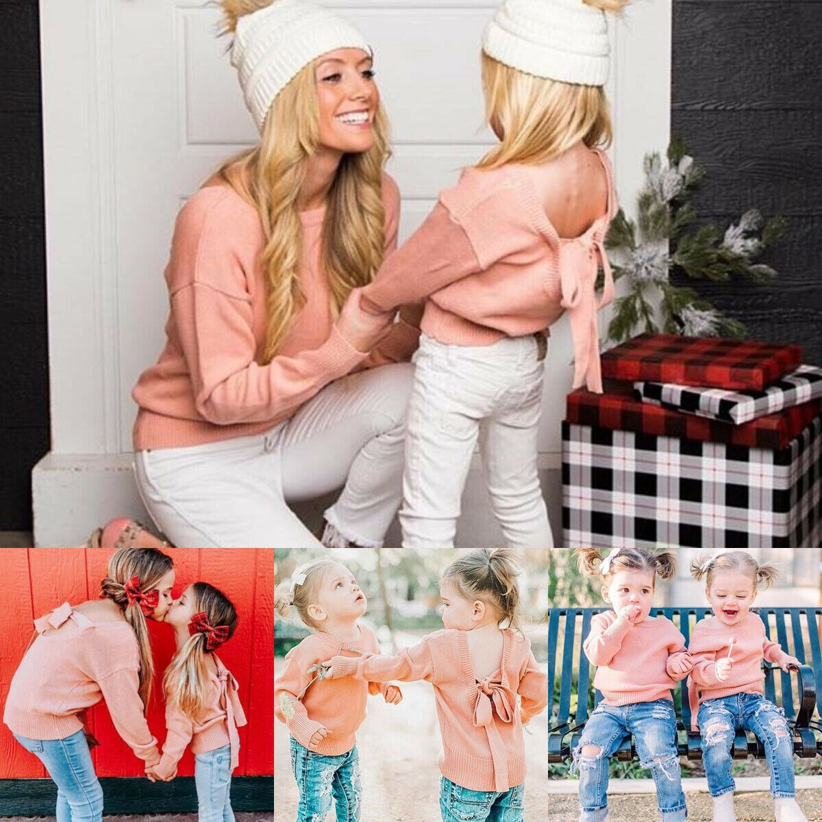 Women Baby Girl Sweater Family Matching Outfits Mo... – Grandado