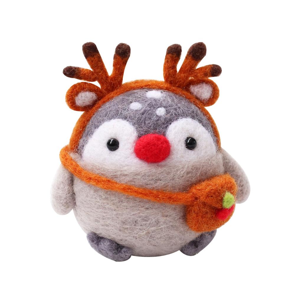 Jiwuo Handmade Penguin Toy Doll Wool Felt Craft Po... – Grandado