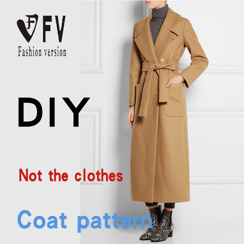 pattern women's long large lapel coat coat garment... – Grandado
