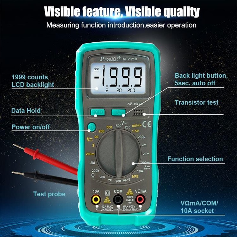 Proskit tester digital multimeter professionel min... – Vicedeal