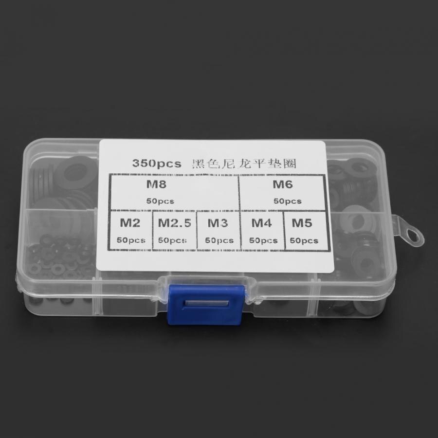 Rubber Washer 350pcs Black Nylon Plastic Washer Fl... – Grandado