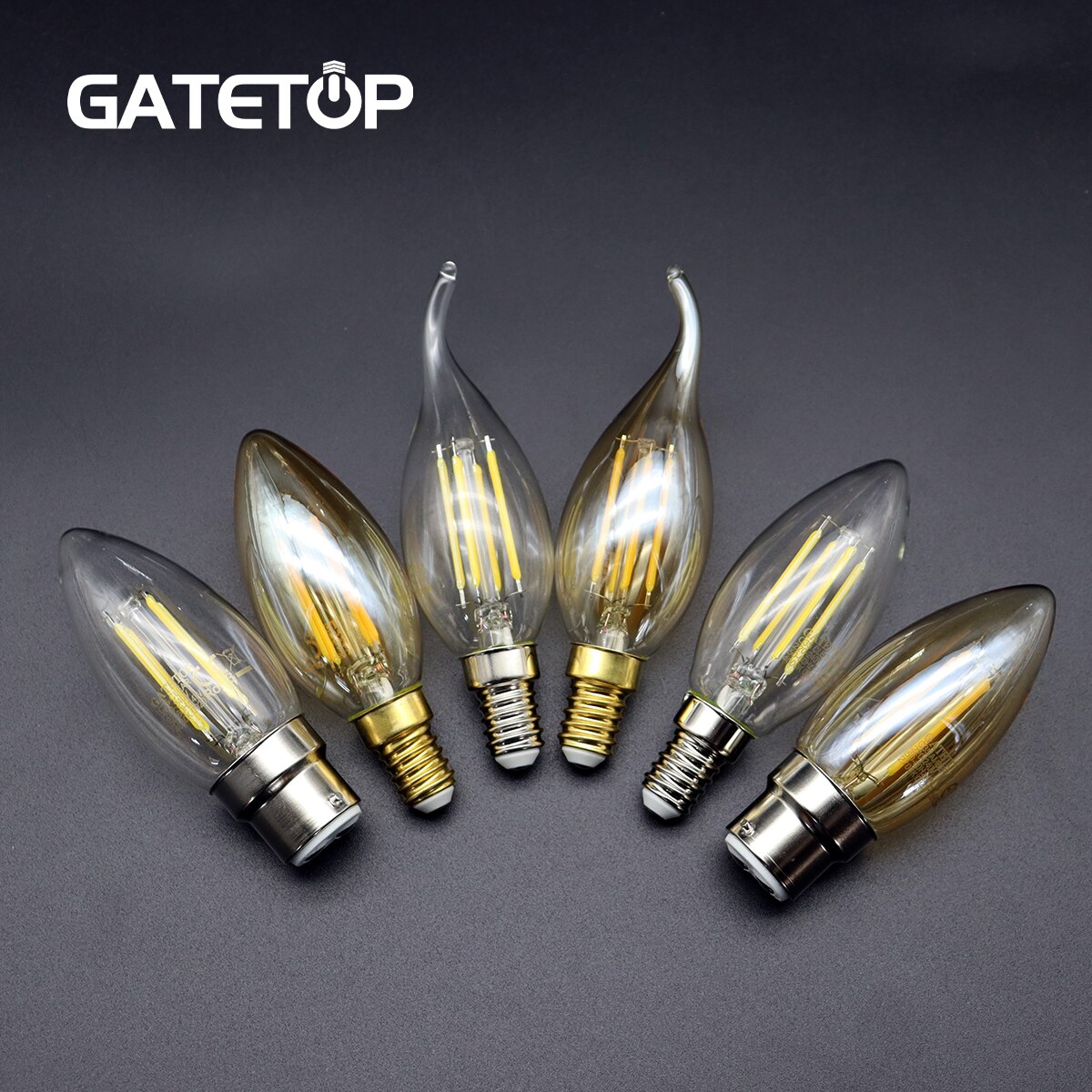 LED Filament Bulb C35 4W Retro Edison Bulb E14 B22... – Grandado