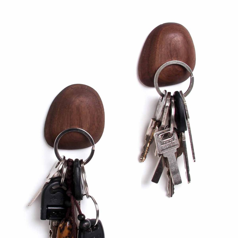 Home wood key hook suction magnet walnut office st... – Vicedeal