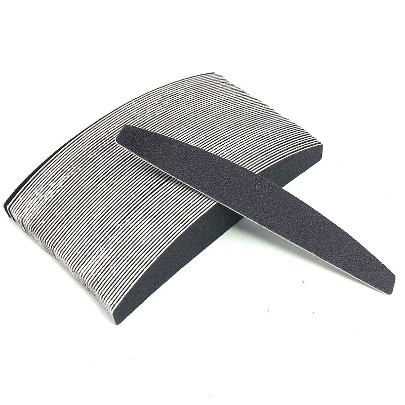 100/50Pcs 100/180 Black Nail Files Bulk Removalble... – Grandado