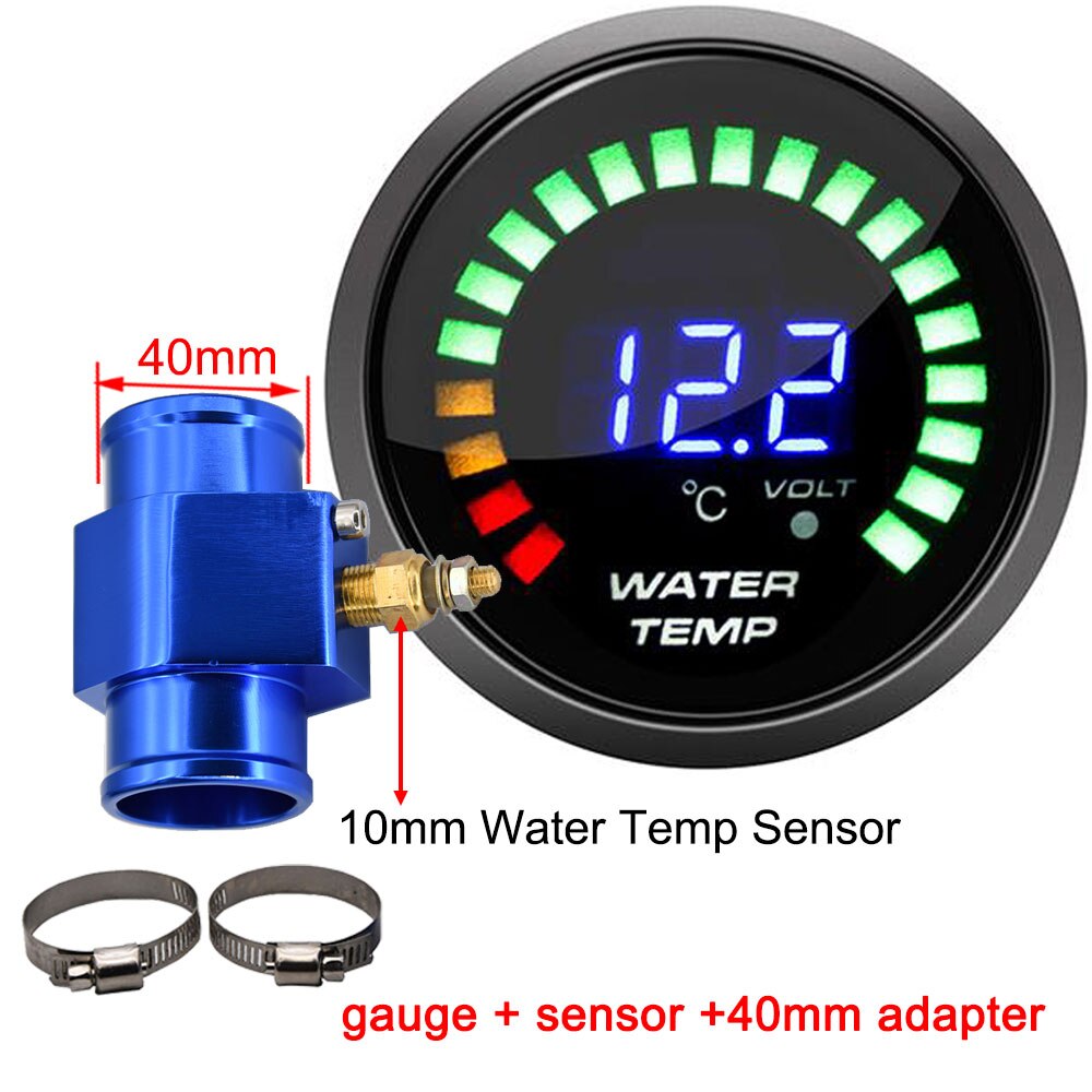 52MM Digital 20 LED Water Temp Gauge + Water Tempe... – Grandado