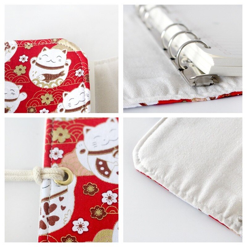 Cloth Art Loose-leaf Notebooks A5 A6 6 Holes Carto... – Grandado