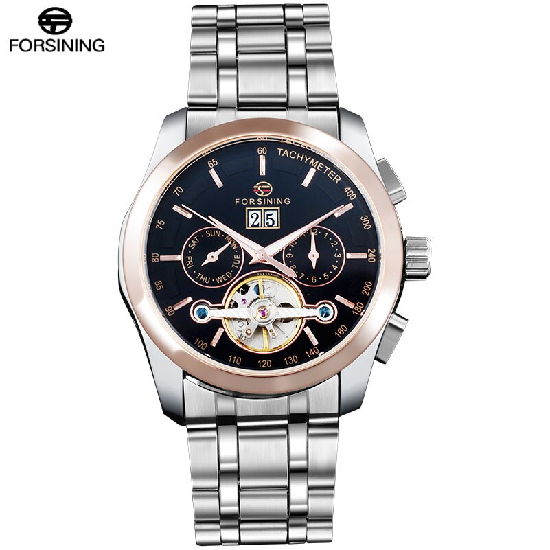 FORSINING Luxury Brand Watches Men Stainless Steel... – Grandado