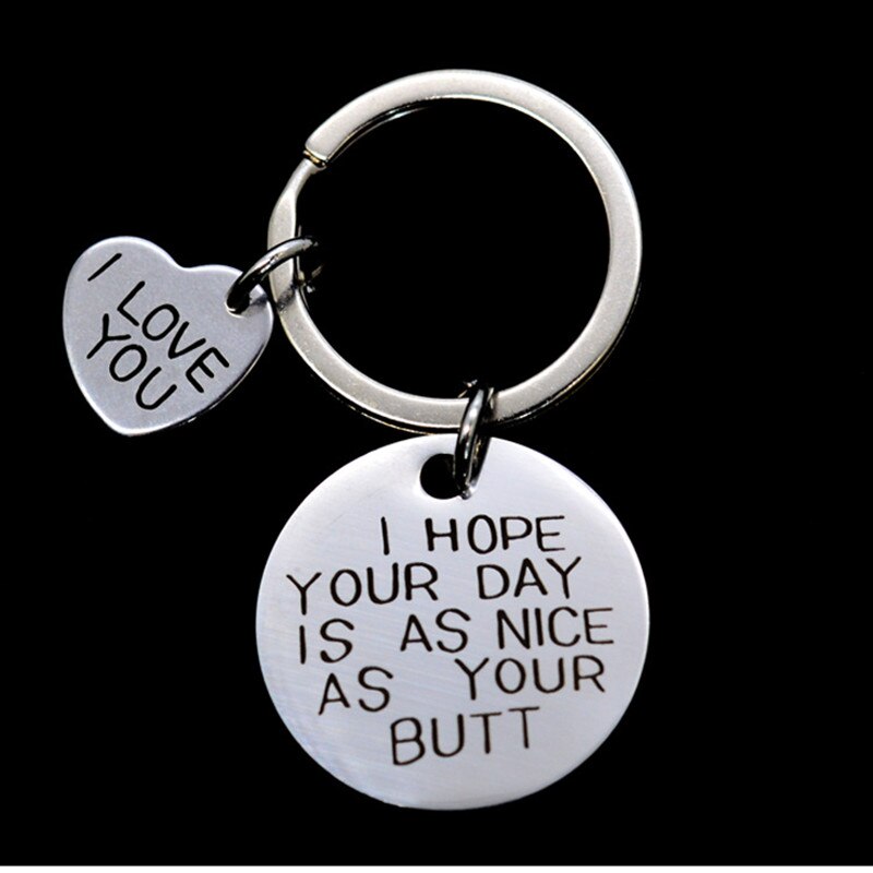 For Girlfriend Stainless Steel Keychain I LOVE YOU... – Grandado