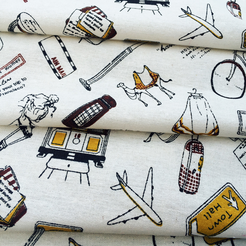 linen fabric by meter printed cotton fabric DIY so... – Vicedeal