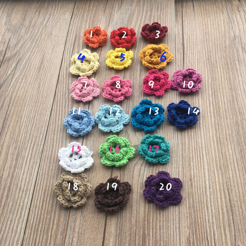 20pcs Hand Crochet Plum Flowers DIY craft cotton D... – Grandado