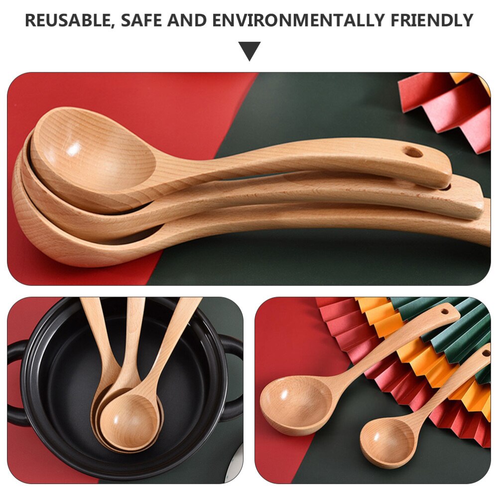 1Pc Houten Soep Lepel Pap Lepel Pot Lepel Voor Thu... – Vicedeal