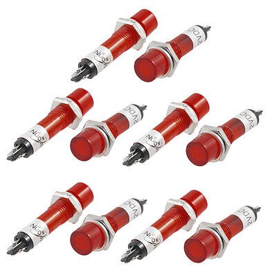 10 Pcs 2 Pins Terminals Red Light Signal Indicator... – Grandado