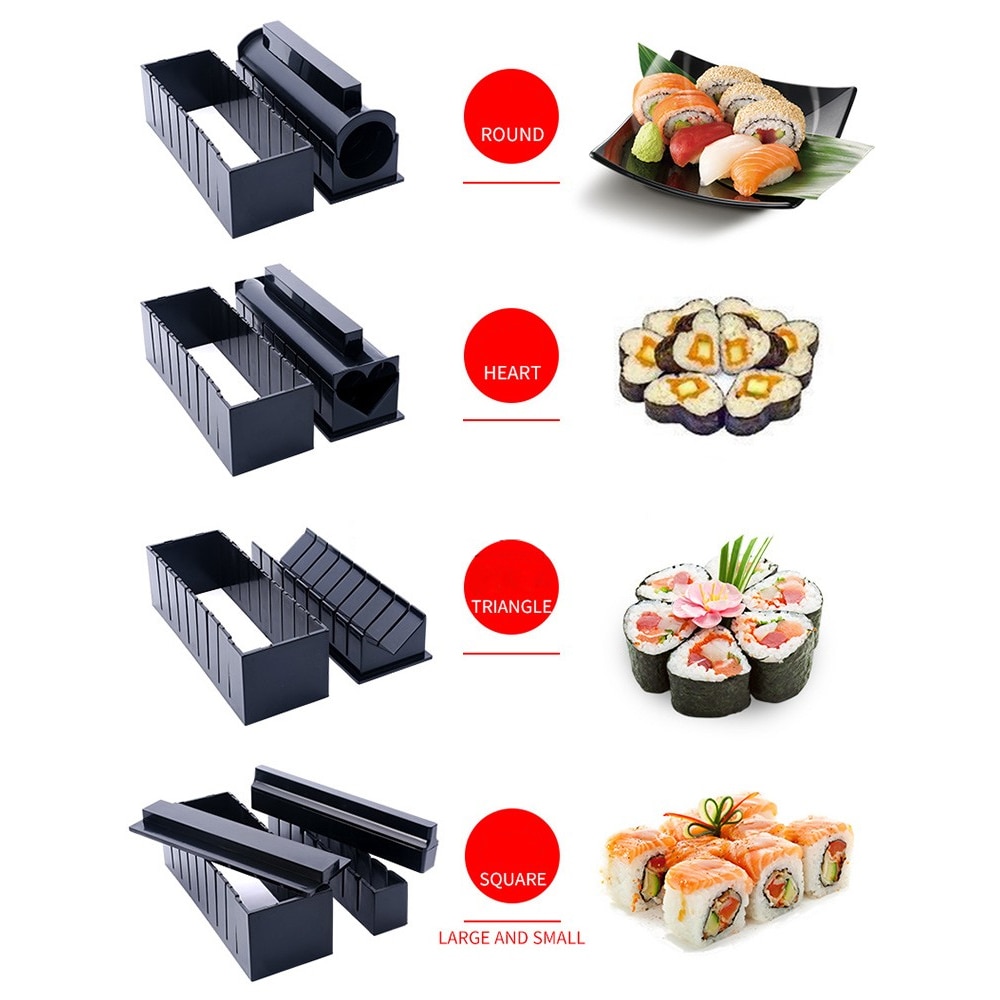 10pc/Set Japanese Sushi Mold Laver Rice Roll Maker... – Grandado