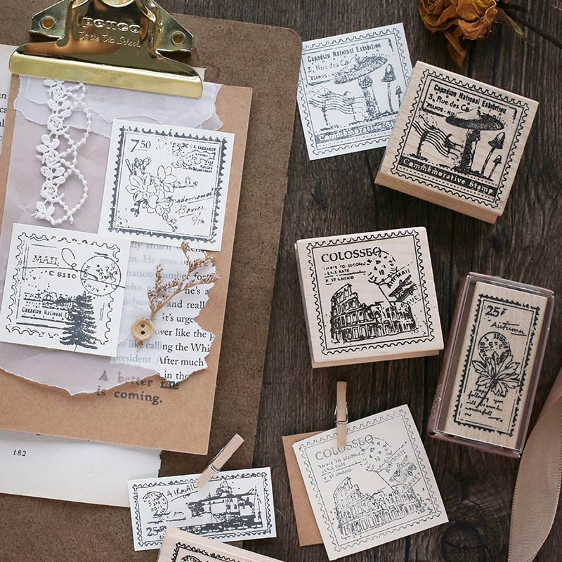 Vintage Bouquet Postmark Stamp label decoration st... – Grandado