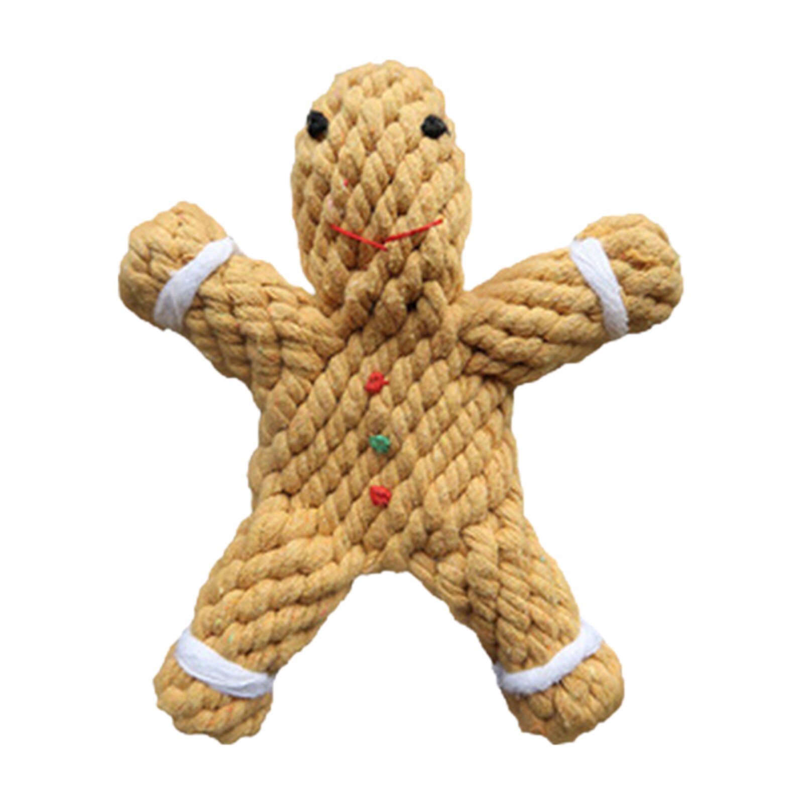 Dog Chew Toys Washable Gingerbread Man Cotton Rope... – Grandado