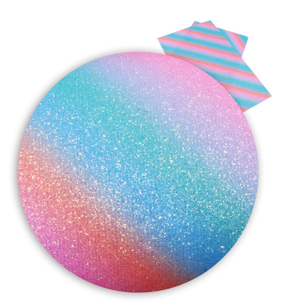 30*140cm Rainbow Pattern Fine Glitter Faux Leather... – Grandado