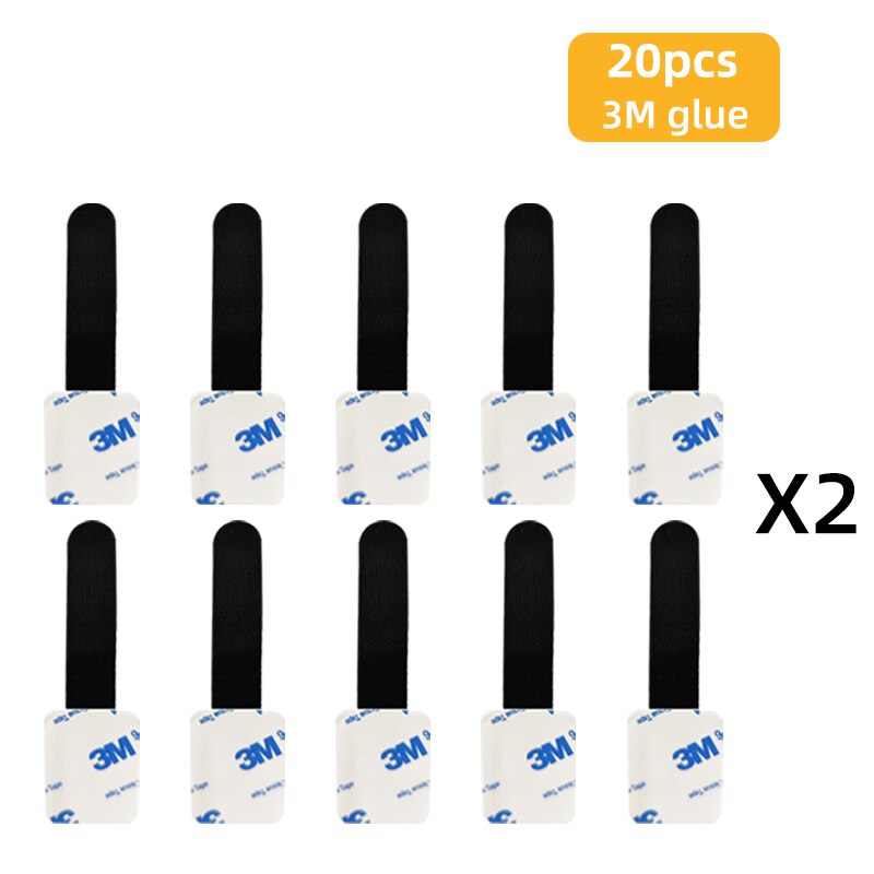 !ACCEZZ 10/20PCS Self-adhesive Cable Ties Reusable... – Vicedeal