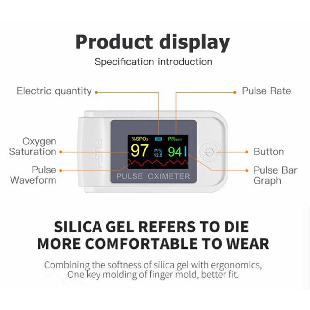 Adult Finger Clip Oximeter Digital Display Abs Mon... – Grandado