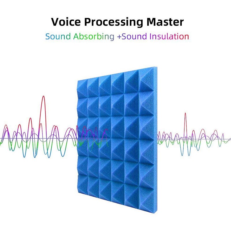 10pcs/set 25x25x4cm Sound-absorbing Sponge Soundpr... – Grandado