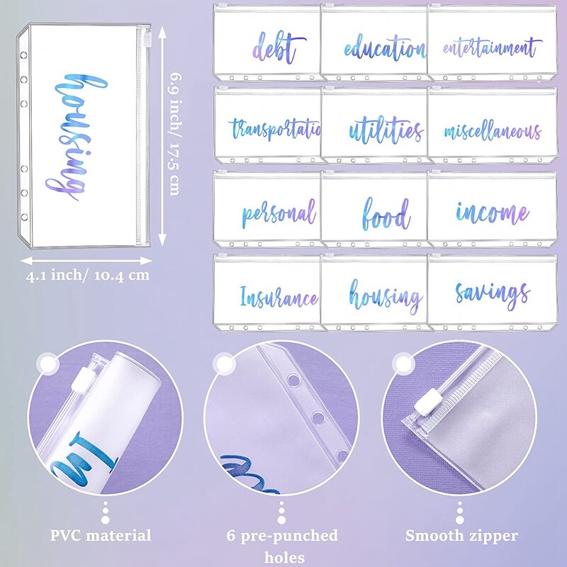 Pvc Notebook Cover Planner Budget Organizer Binder... – Grandado