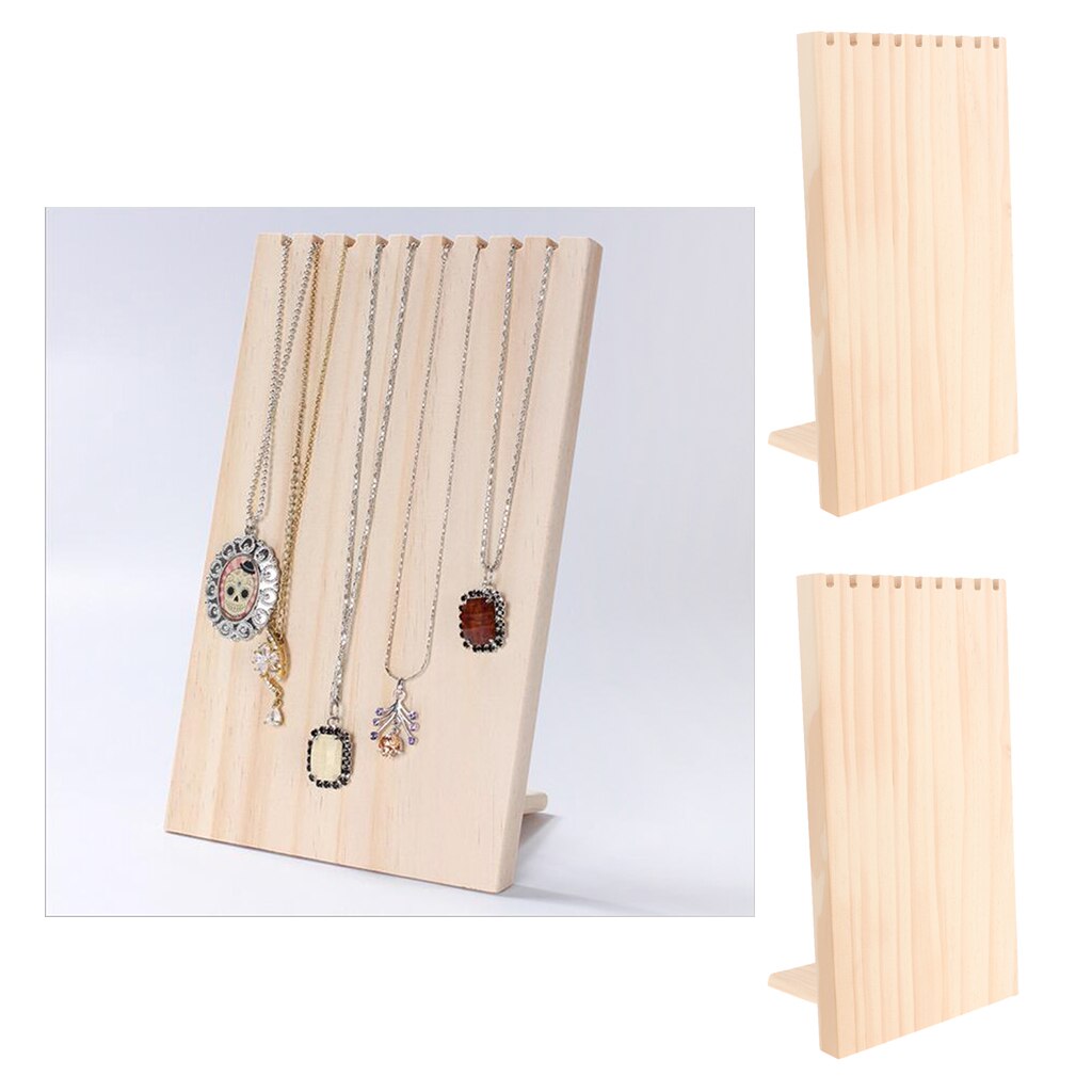 2 Stuks Houten Sieraden Display Stand Ketting Show... – Grandado