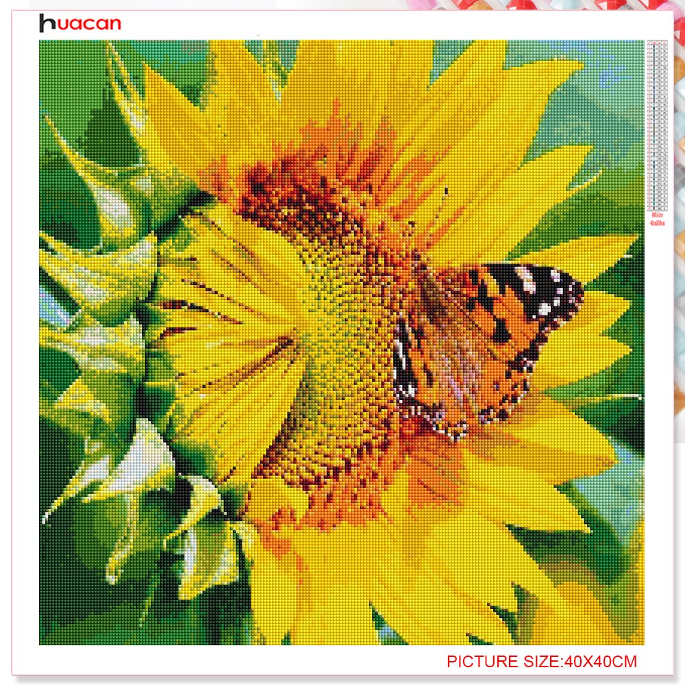 Huacan 5D Diamond Painting Mosaic Sunflower Butter... – Vicedeal