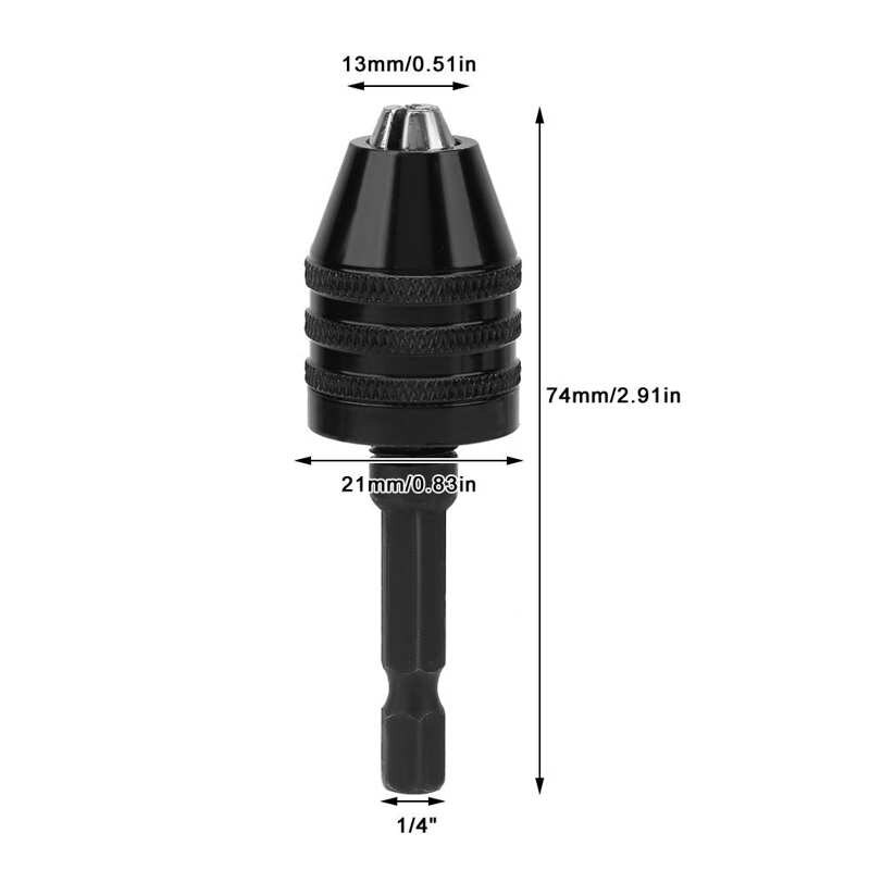 Universal Drill Chuck Adapter Convertor 0.3-6.5mm ... – Grandado