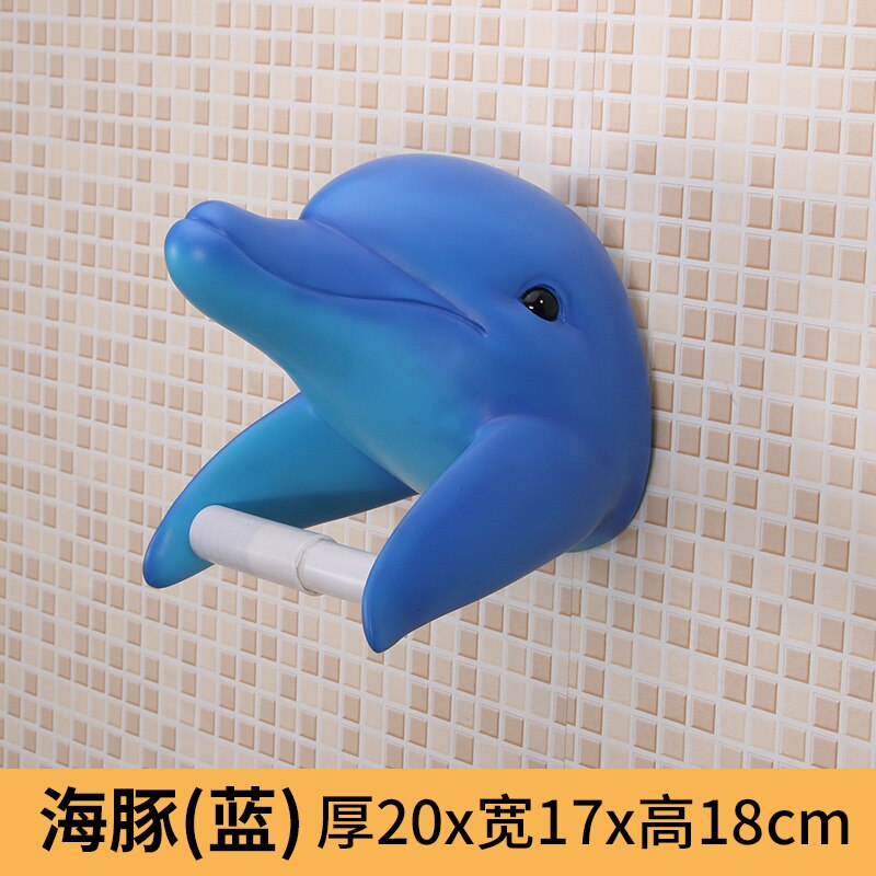 Punch-free Resin Dolphin Toilet Paper Holder Big S... – Grandado