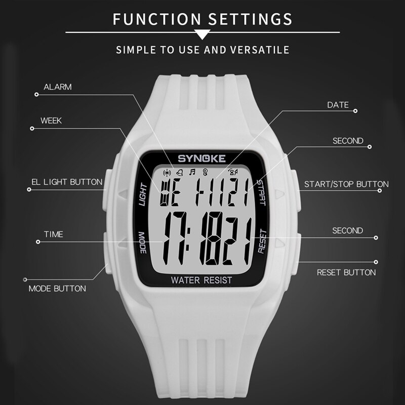 SYNOKE Sport Men's Electronic Watch Running Women ... – Grandado