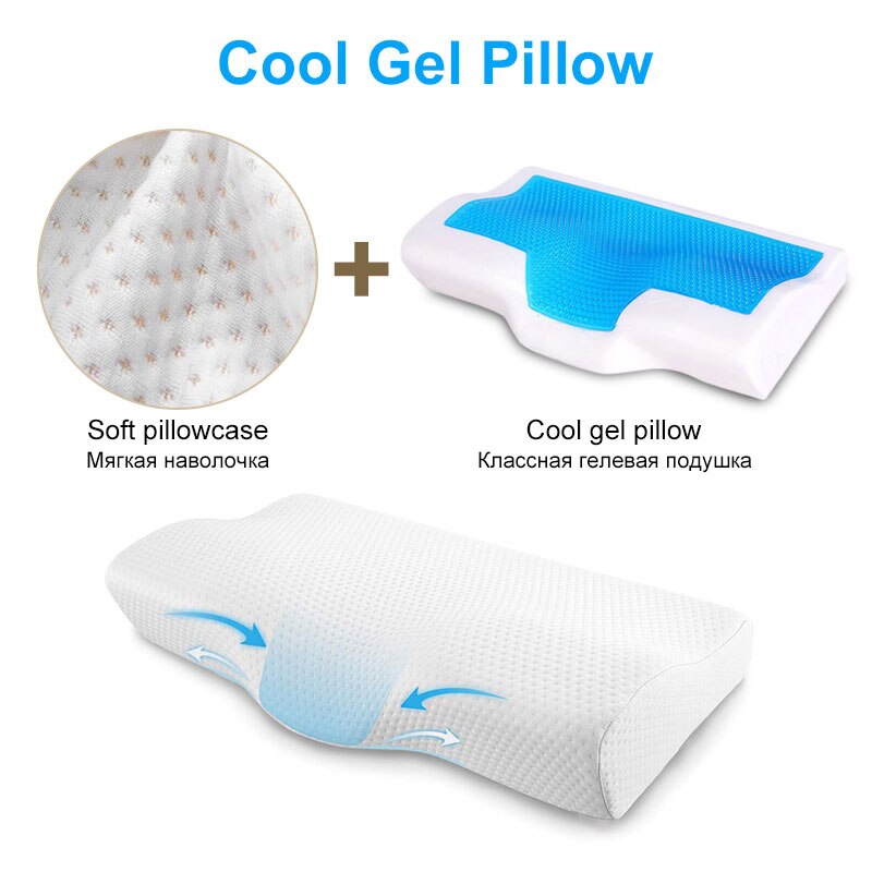 Butterfly Memory Foam Gel Pillow Summer Ice Coolin... – Grandado
