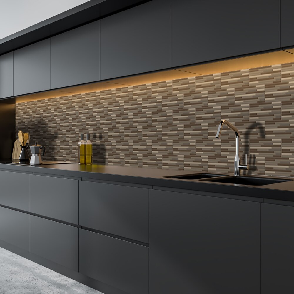 Funlife®20X10cm Bruin Mozaïek Muur Sticker Waterdi... – Grandado