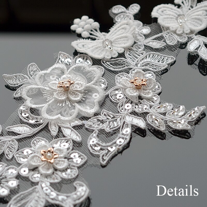 handmade embroidery butterfly lace applique with s... – Vicedeal