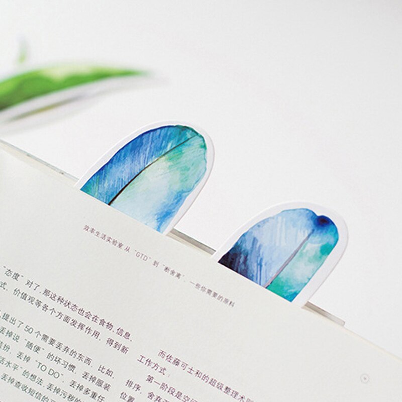 30 pcs/pack Cute Colorful Feather Paper Bookmark S... – Grandado