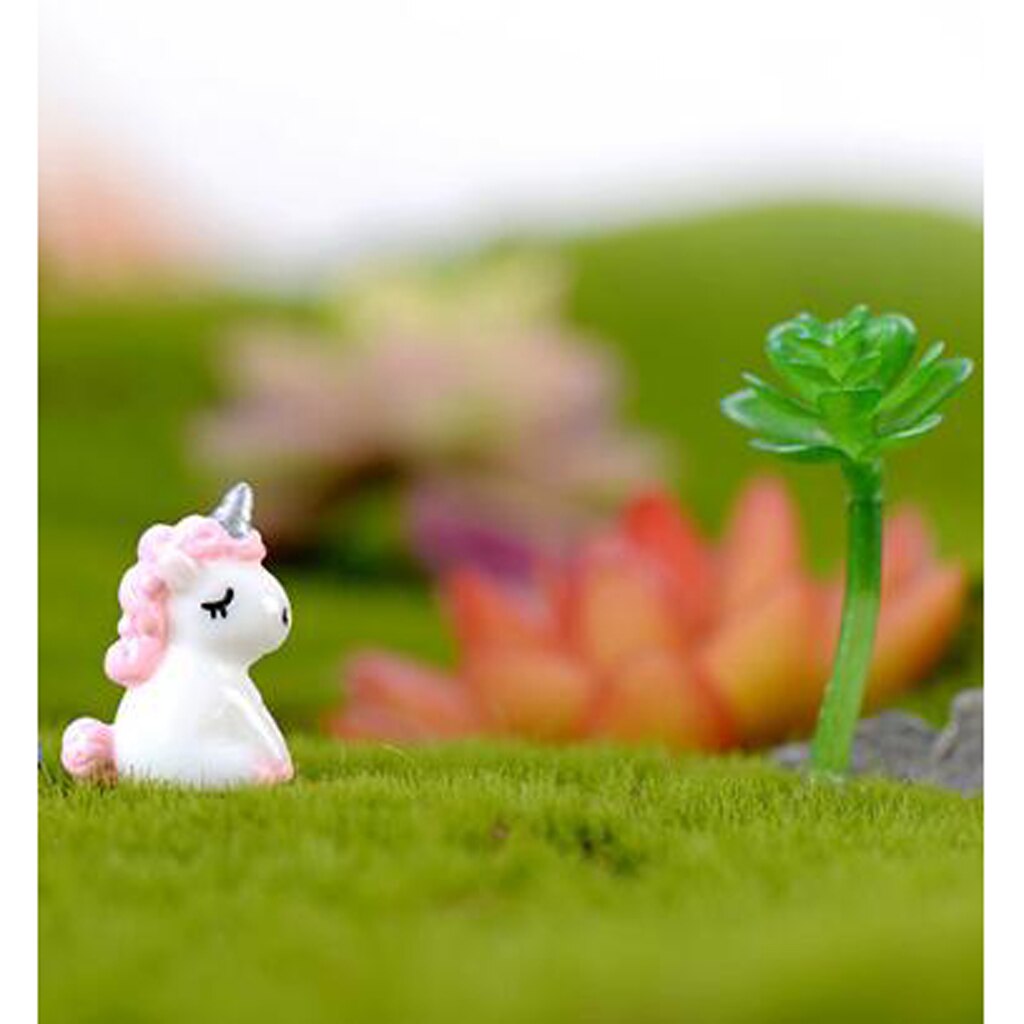 10Pcs Mini Resin Cute Unicorn Statues Miniature Fa... – Vicedeal