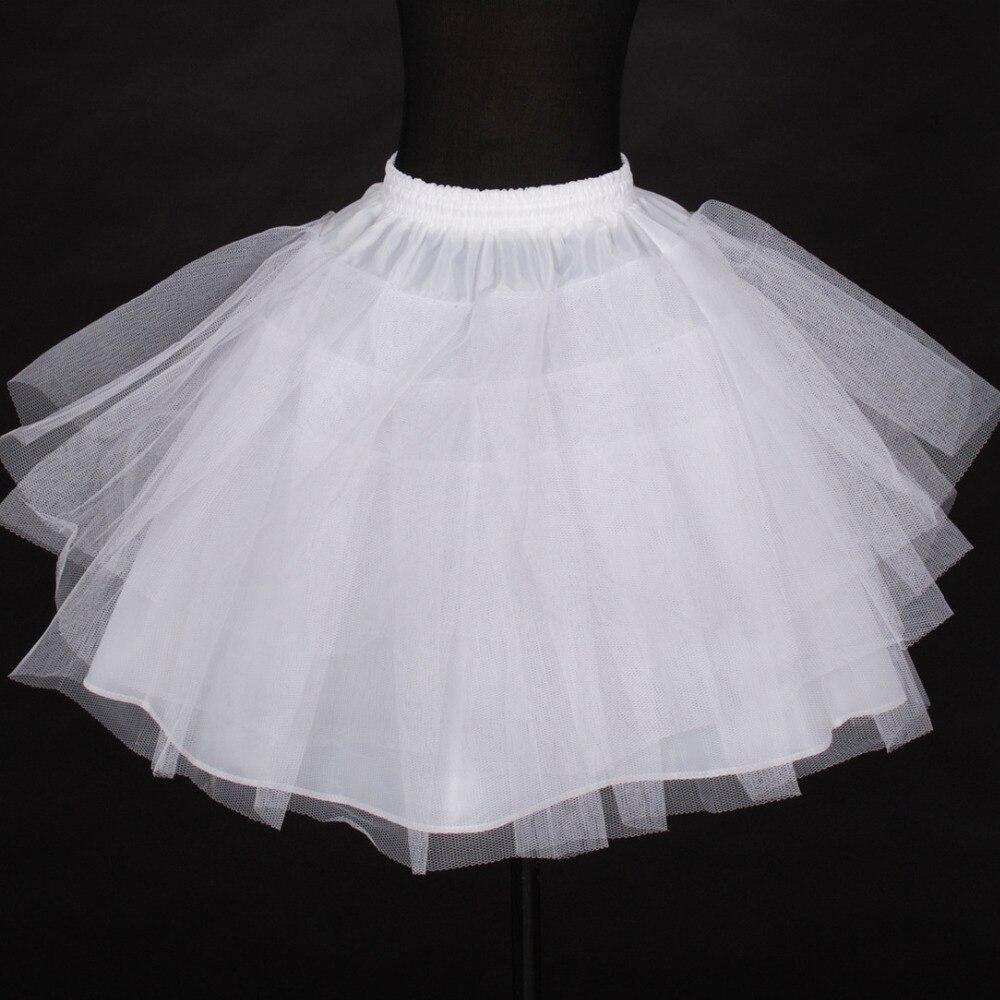 High-end Wit Tulle Lagen Puffy Meisje Bruiloft Pet... – Vicedeal