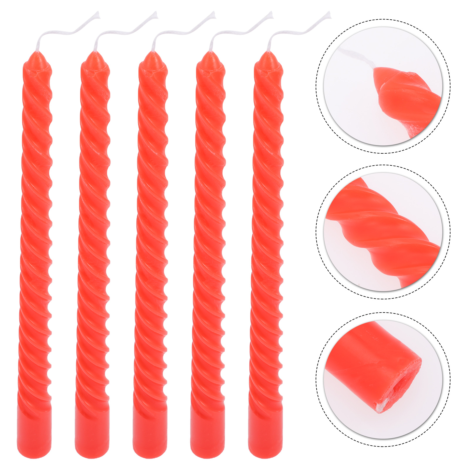 12Pcs Klassieke Rode Kaarsen Paraffine Kaarsen Bru... – Vicedeal