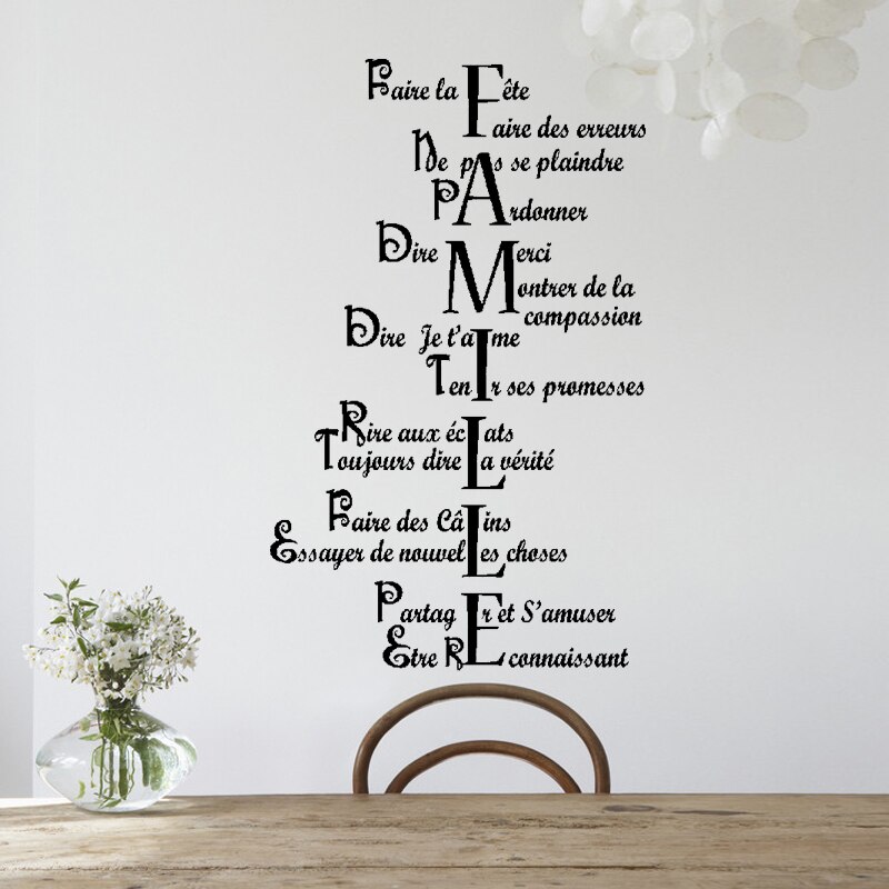 French family motto Sticker Restaurant Kitchen Rem... – Vicedeal