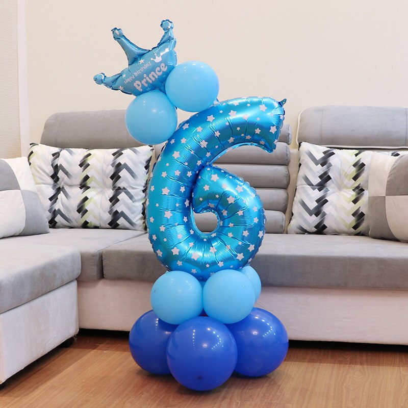 1set cute Birthday Balloons Children Number Foil B... – Grandado