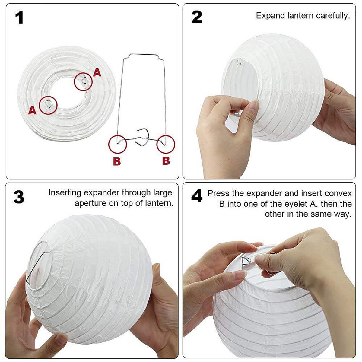 20pcs/Lot 4-12 inch Mix Size Chinese Paper Ball La... – Grandado