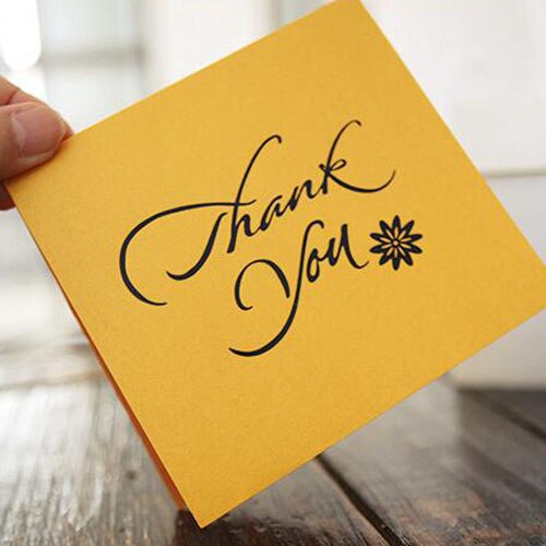 5pcs Art Font Thank You Thanks Blessing Greeting C... – Grandado