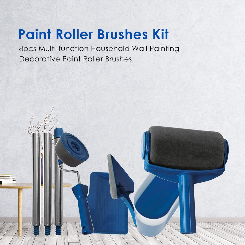 8pcs Paint Runner Roller Brush Handle Tool Flocked... – Grandado