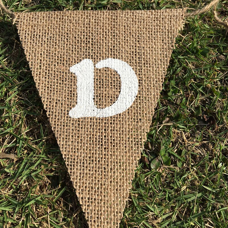 9 vlaggen Retro Hessische Jute Stof Rustieke Jute ... – Grandado