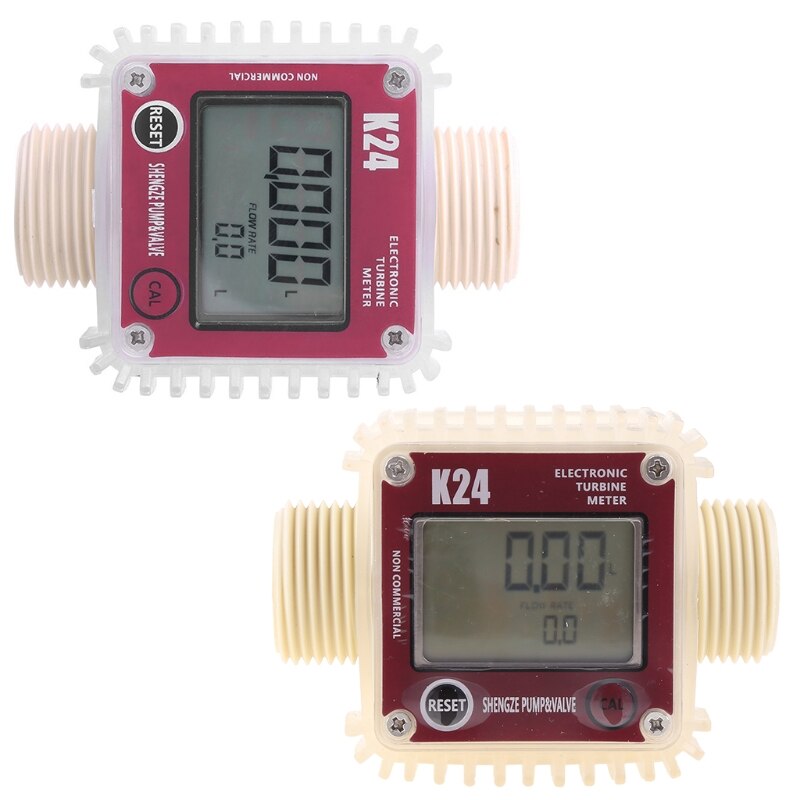 K24 Turbine Digital Oil Fuel Flow Meter Gauge For ... – Grandado