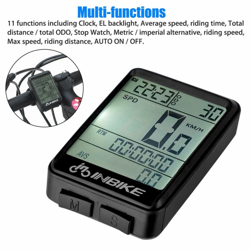 Waterproof Wireless LCD Digital Cycling Computer MTB Bike Bicycle ...