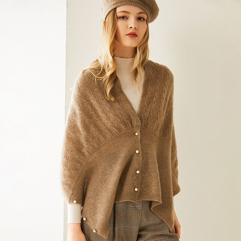 Winter Cashmere Scarf 100% Cashmere Knitted Shawl ... – Vicedeal