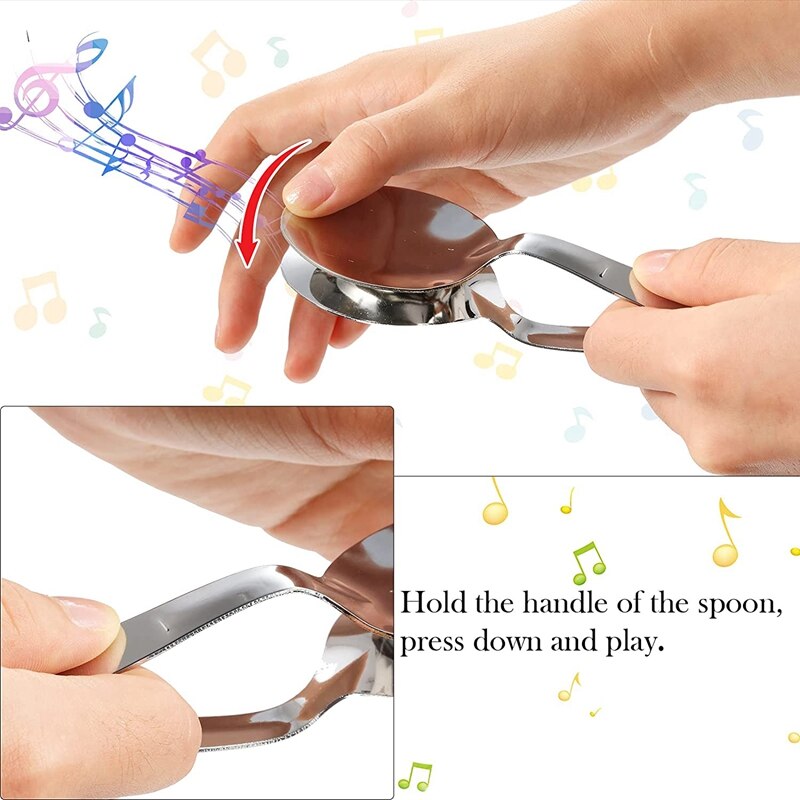 Musical Spoons Instrument with Wooden Handle Percu... – Vicedeal