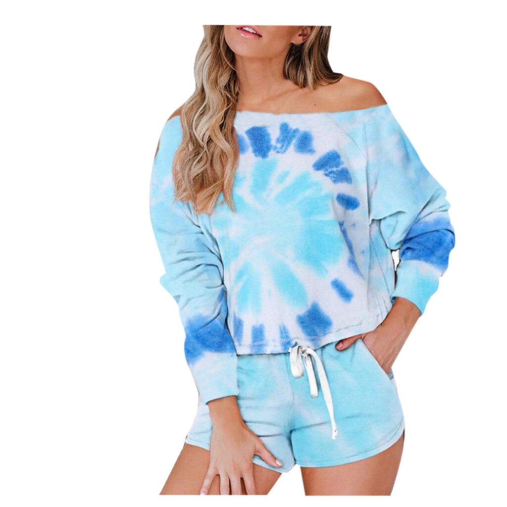 Gradient Print Women Two Pieces Sets Sweatshirts+G... – Grandado