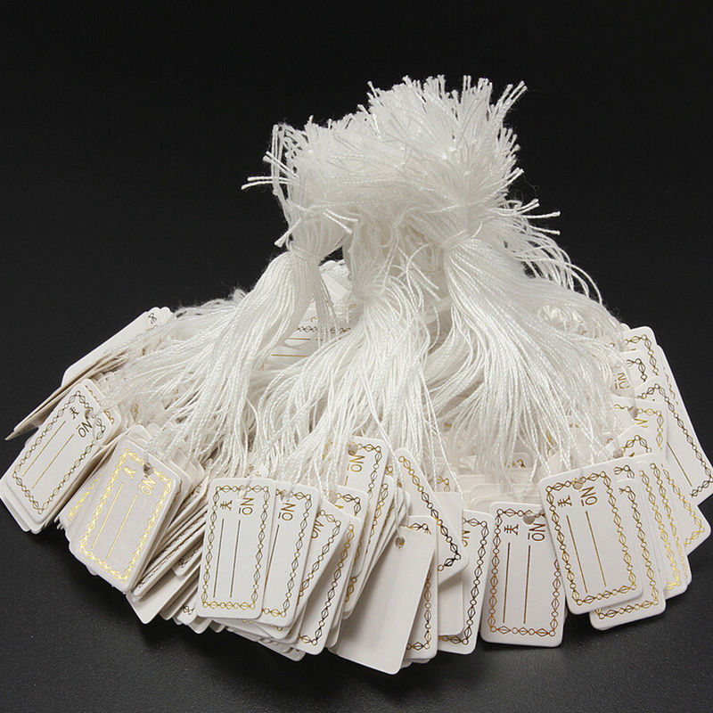 100 pcs/lot Silver Gold DIY String Price Label Pap... – Grandado
