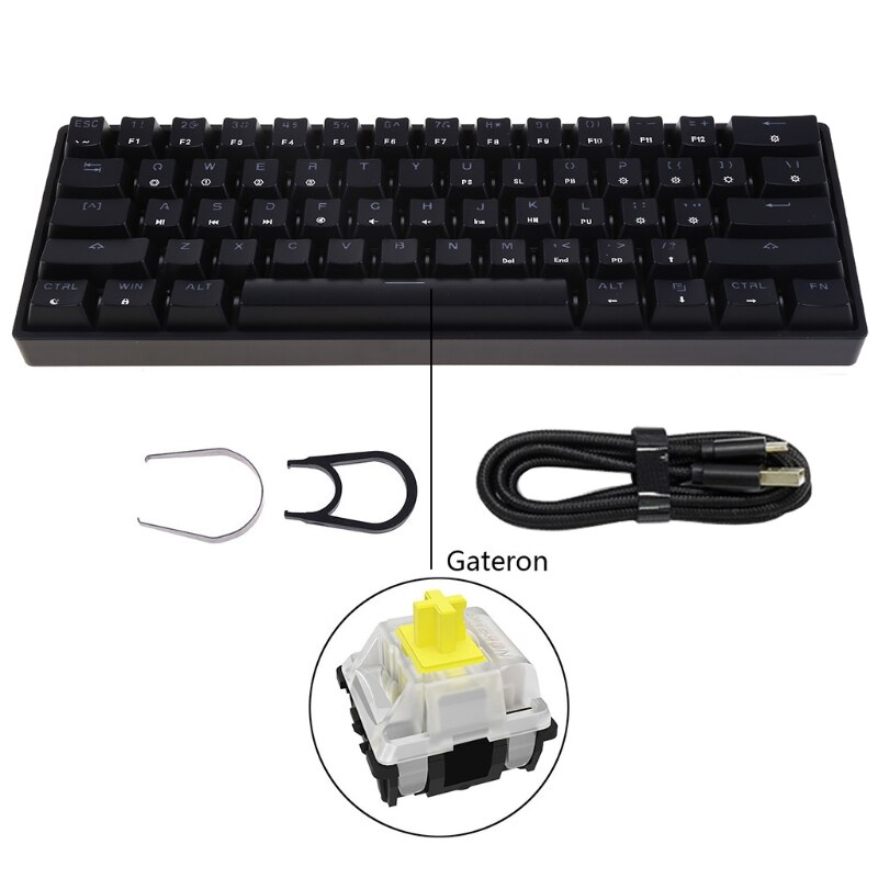 SK61 Portable 60% Mechanical Keyboard Gateron opti... – Vicedeal