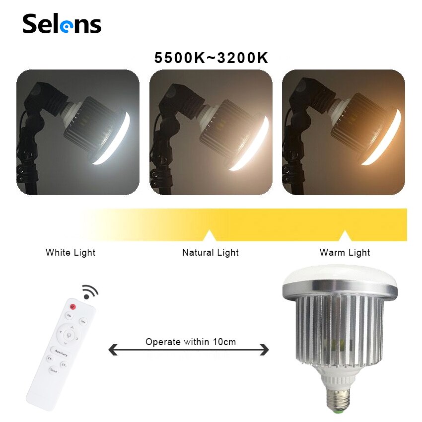 Selens E27 35W LED Photo Studio Light Bulb Lamp Ad... – Grandado